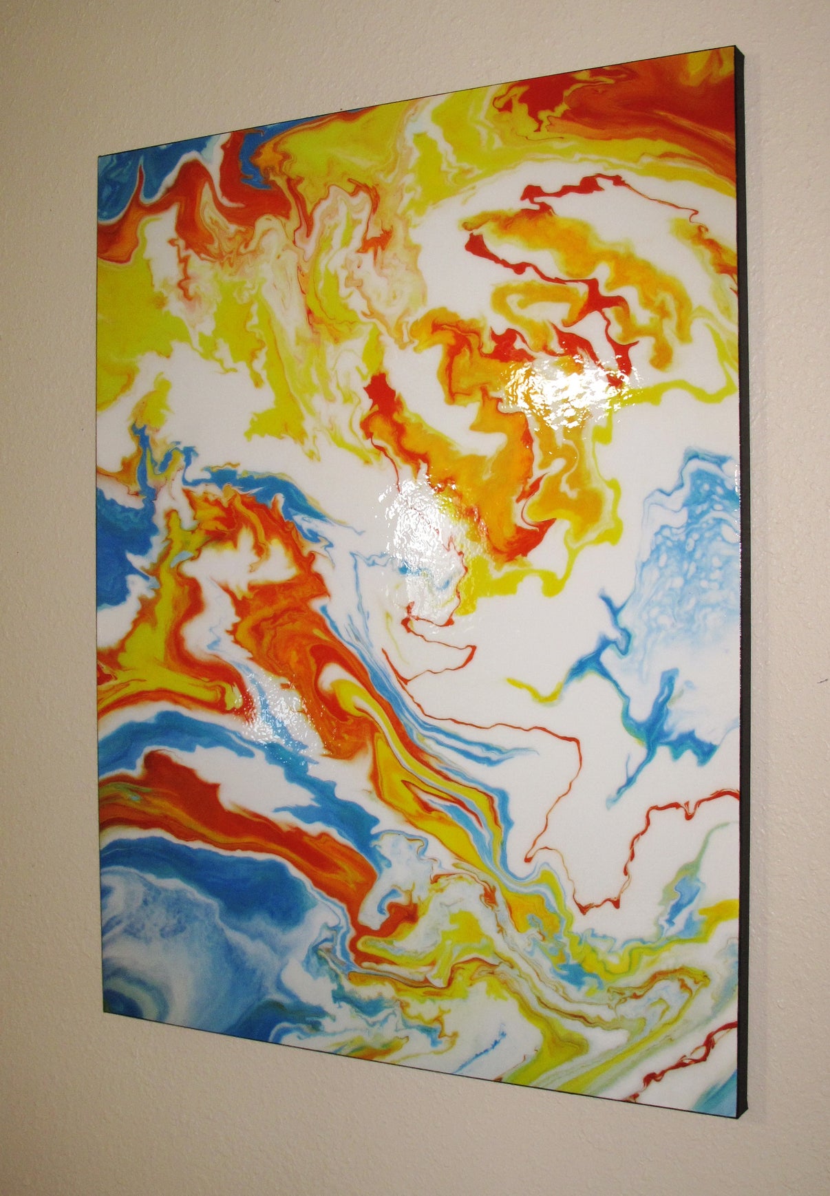 JOY - 48 X 36 X 1.5 inch Resin Coated Limited Edition Painting – ELOISE ...